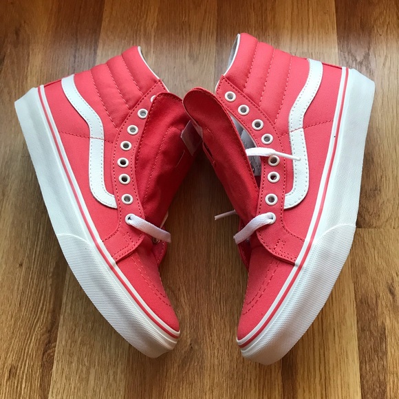 Vans | Shoes | Vans Skate Hi Slim Deep Sea Coral Sneakers | Poshmark